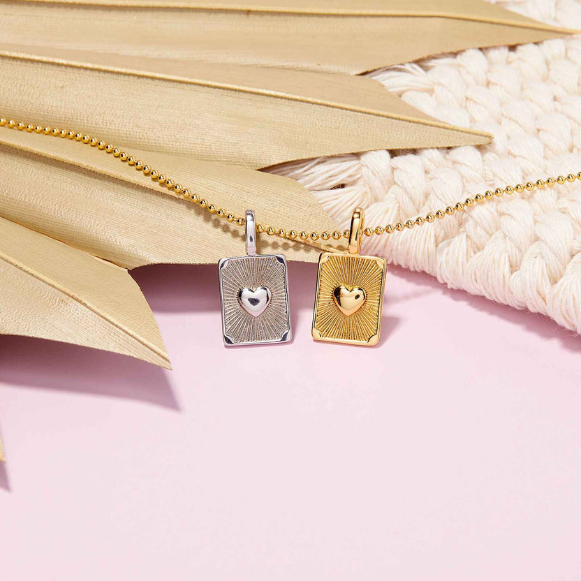 Harper Textured Heart Charm